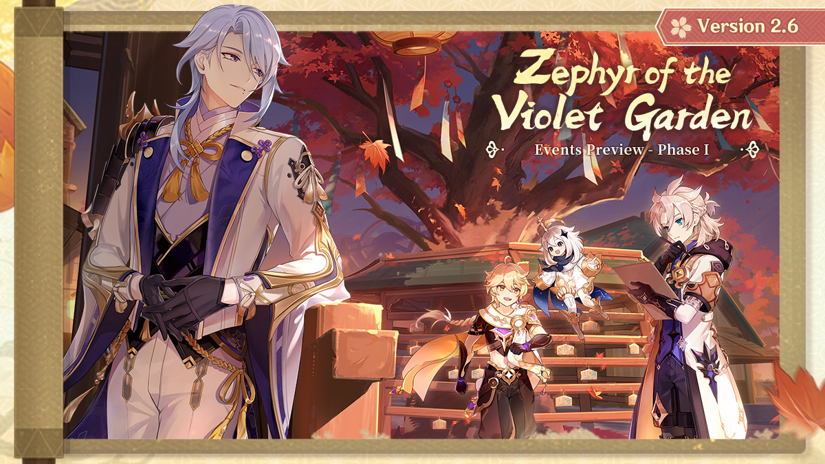 "Zephyr of the Violet Garden" Version 2.6 Events Preview - Phase I ...