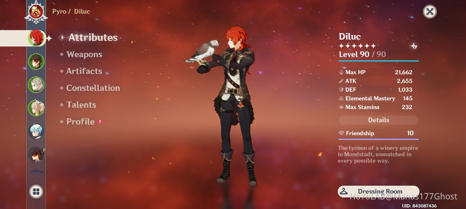 fully maxed my diluc | Genshin Impact | HoYoLAB