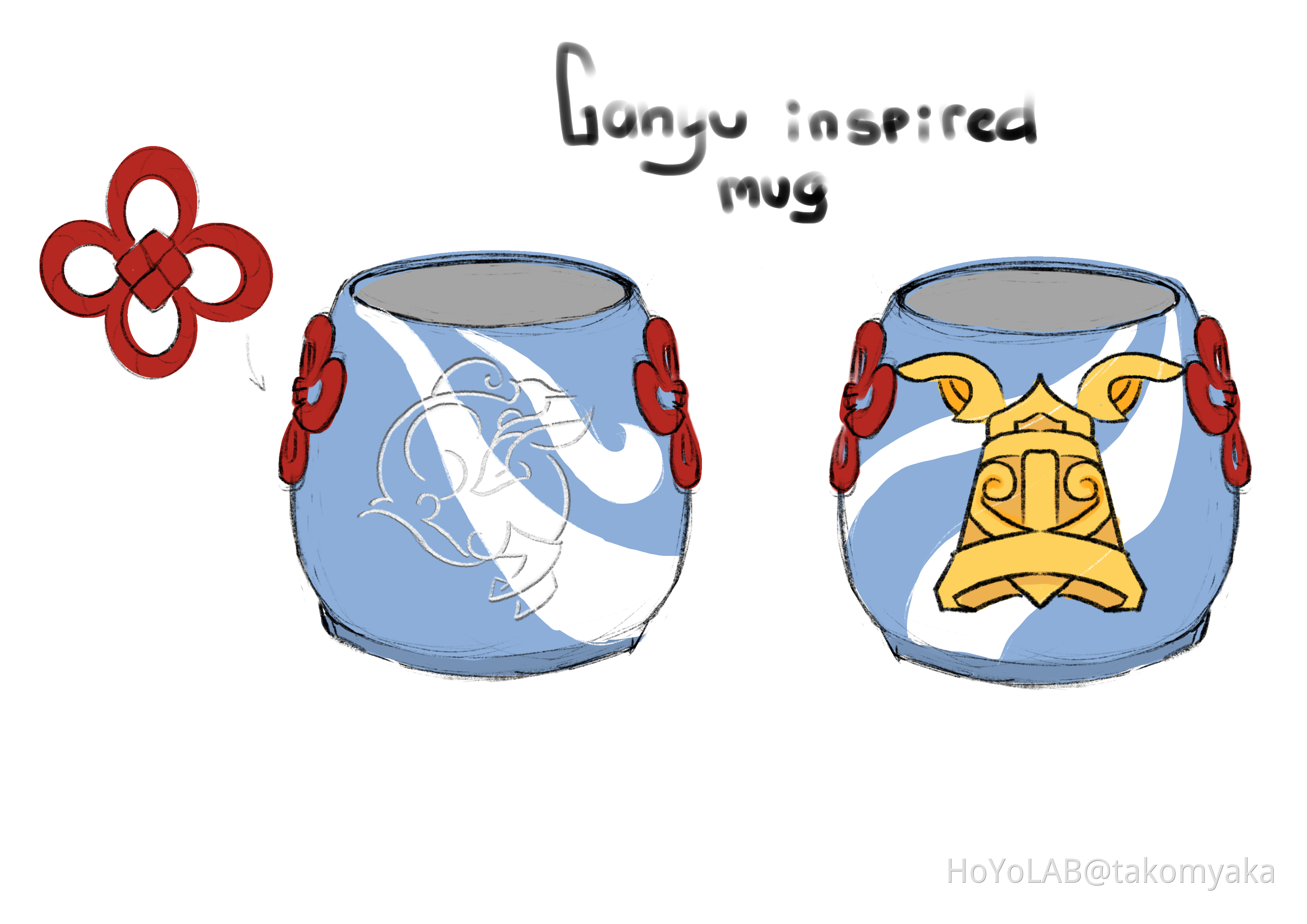 Ganyu and Shenhe cup designs! Genshin Impact | HoYoLAB