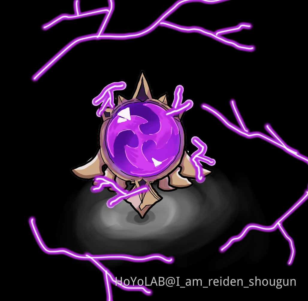 I draw a Monstand electro vision. hope you are loving it!!!💜💜💜 Genshin ...