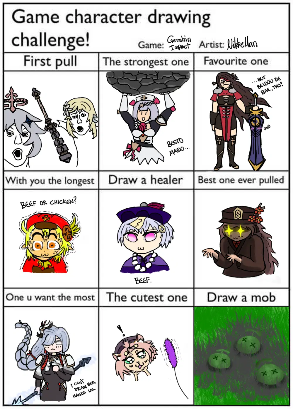 how to draw touhou characters