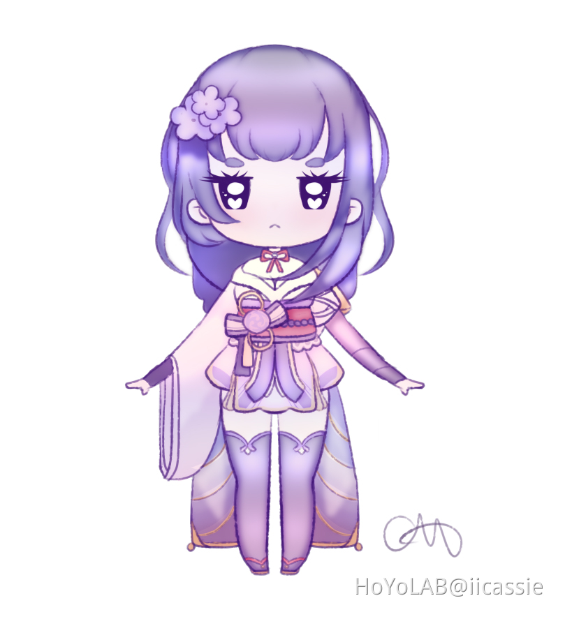 Raiden Shogun in Chibi Genshin Impact | HoYoLAB