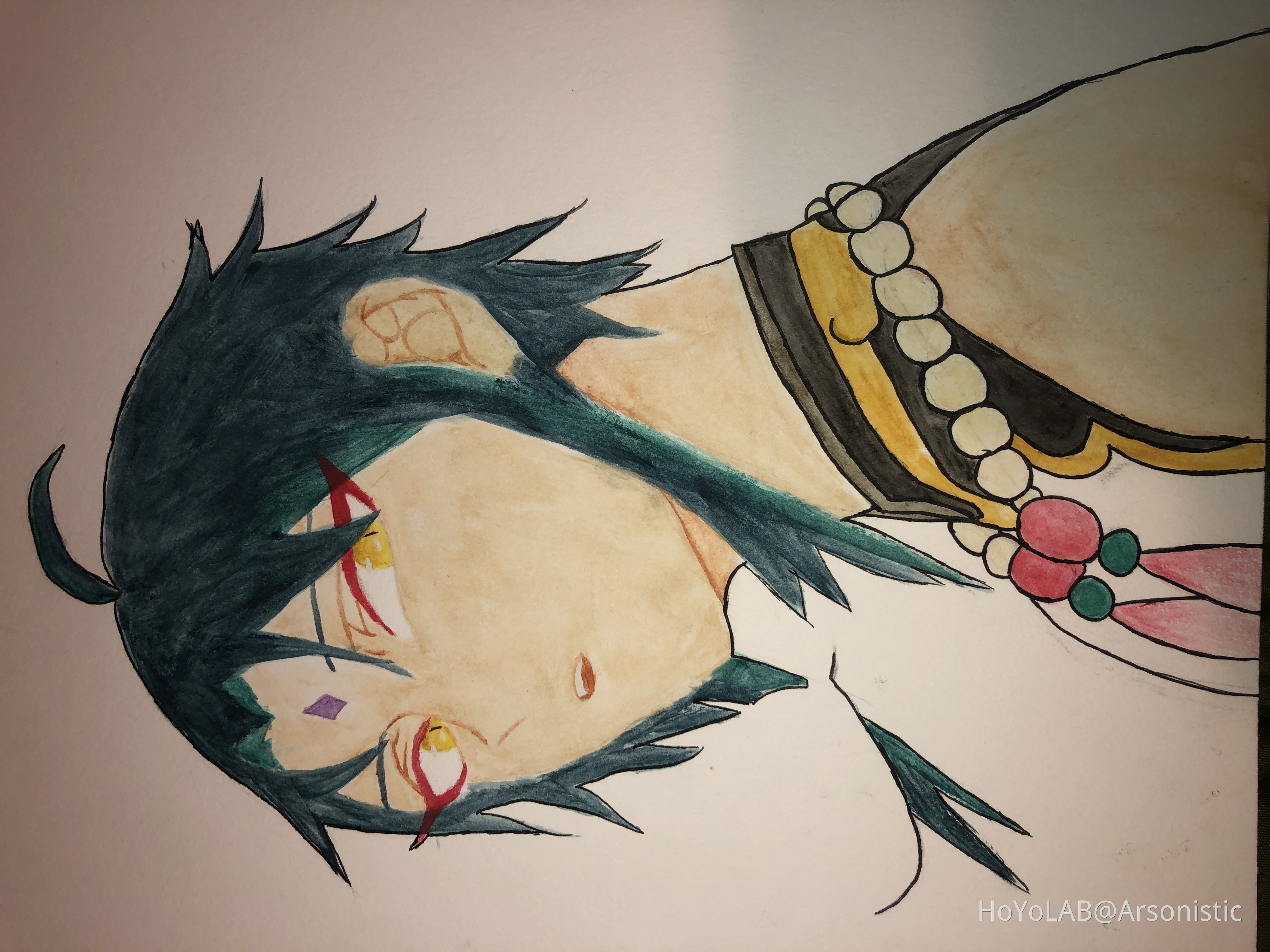 Finished outline and coloring Genshin Impact | HoYoLAB