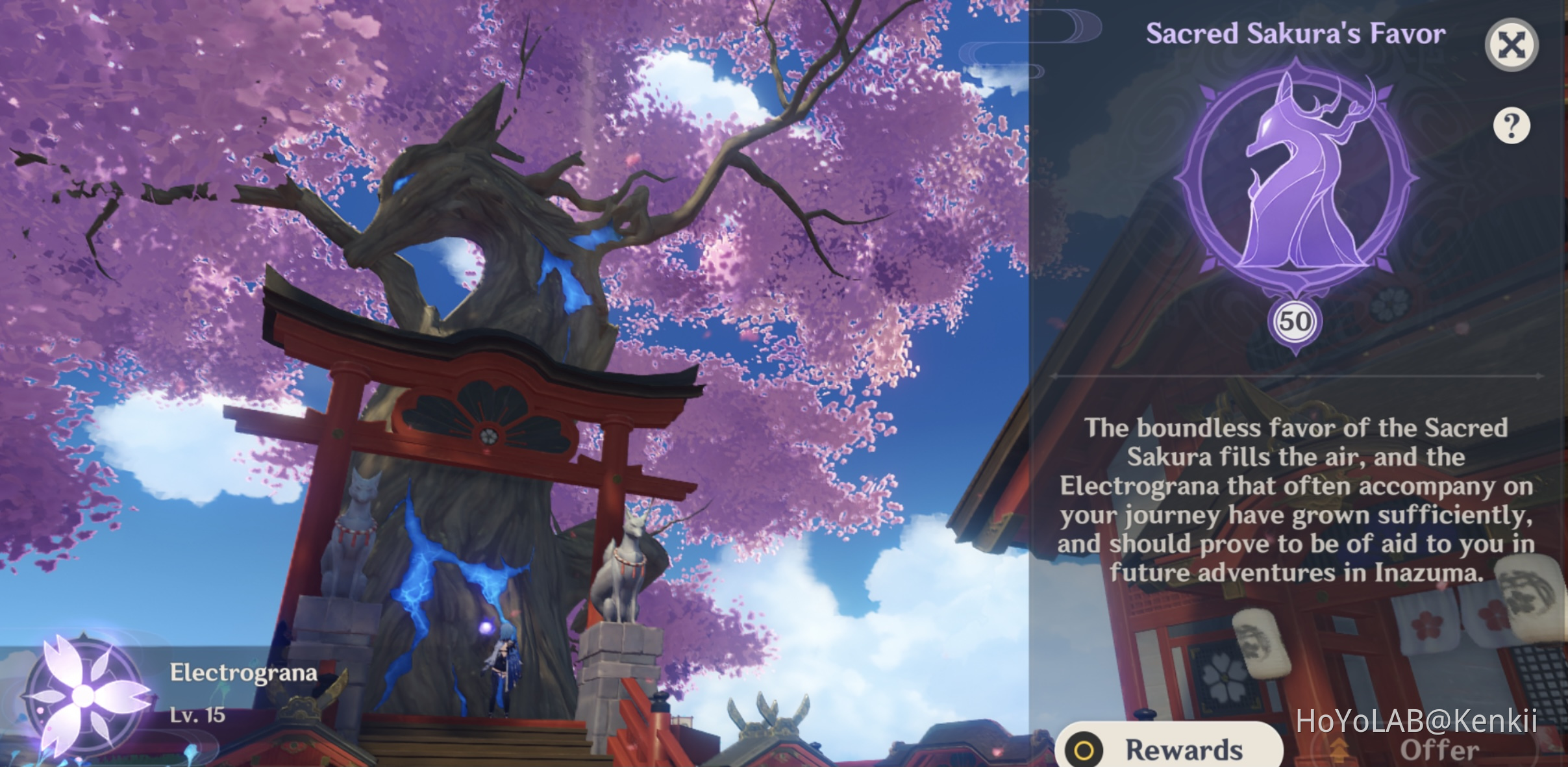Reached Lv. 50 of Sacred Sakura’s Favor Genshin Impact | HoYoLAB