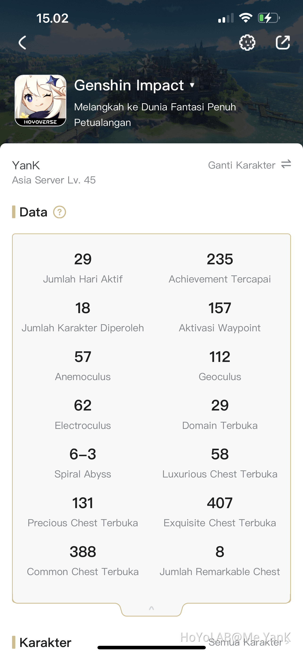 30 Day GI Genshin Impact | HoYoLAB