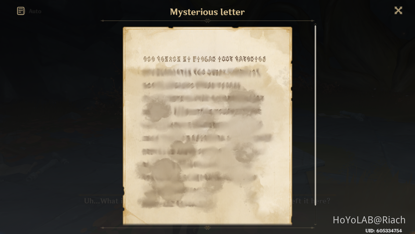 Mysterious letter from deep blue orb. Genshin Impact | HoYoLAB