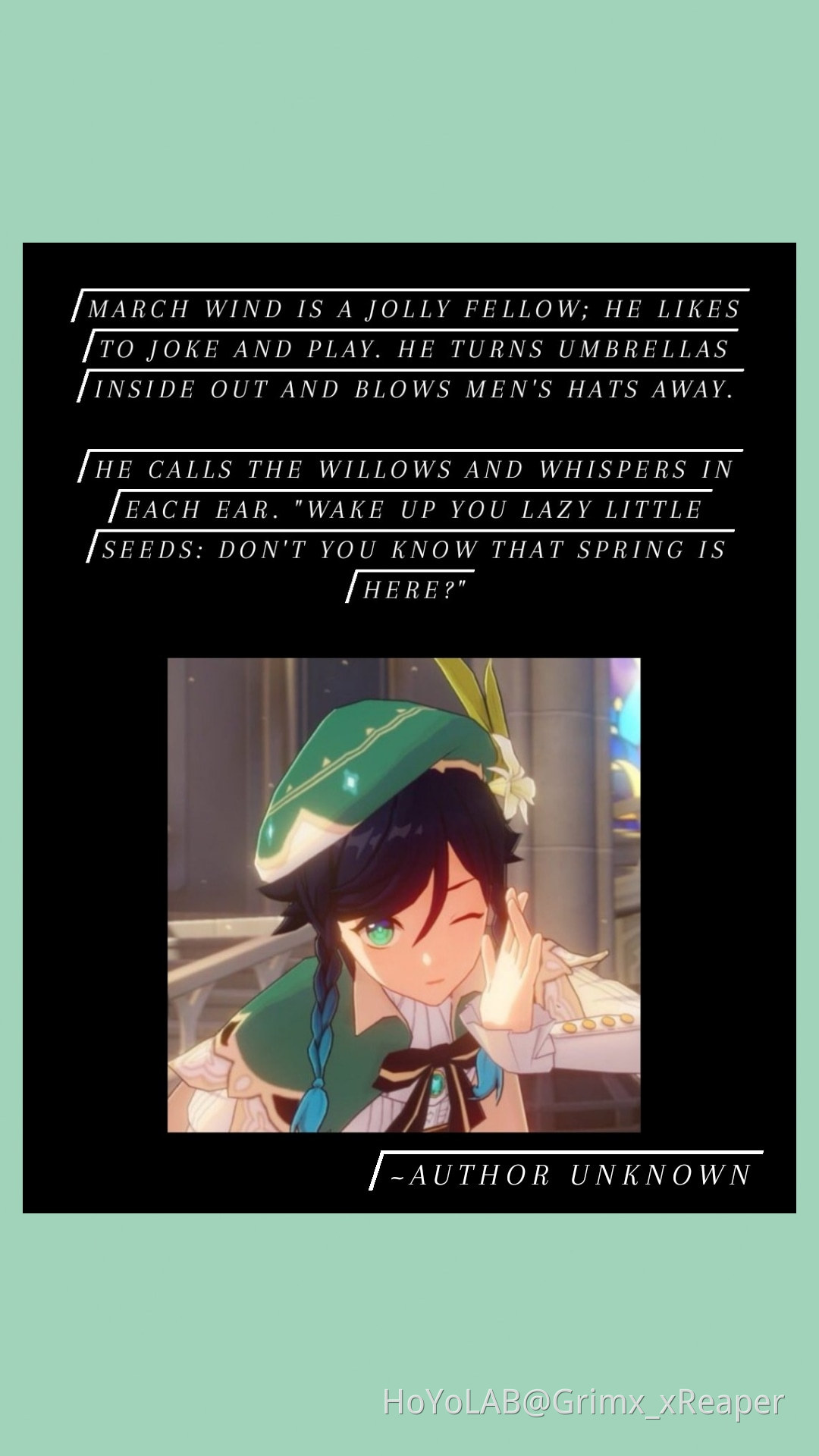 A poem as playful as venti for him :) Genshin Impact | HoYoLAB