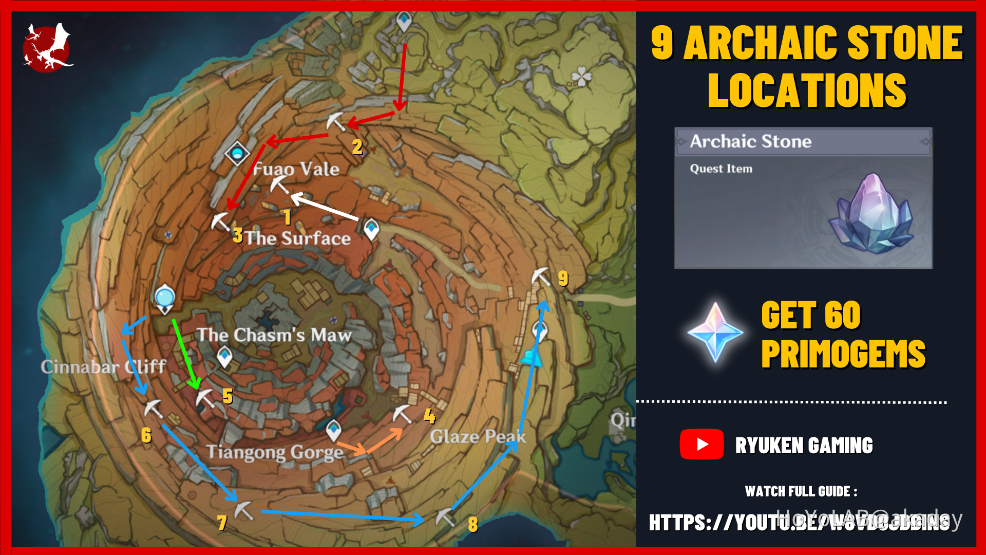 Fastest Route to get to 9 Archaic Stones Locations | Says He Who Seeks ...