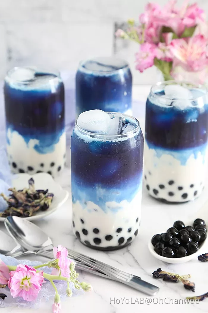 Coconut Butterfly Pea Flower Boba Tea Genshin Impact | HoYoLAB