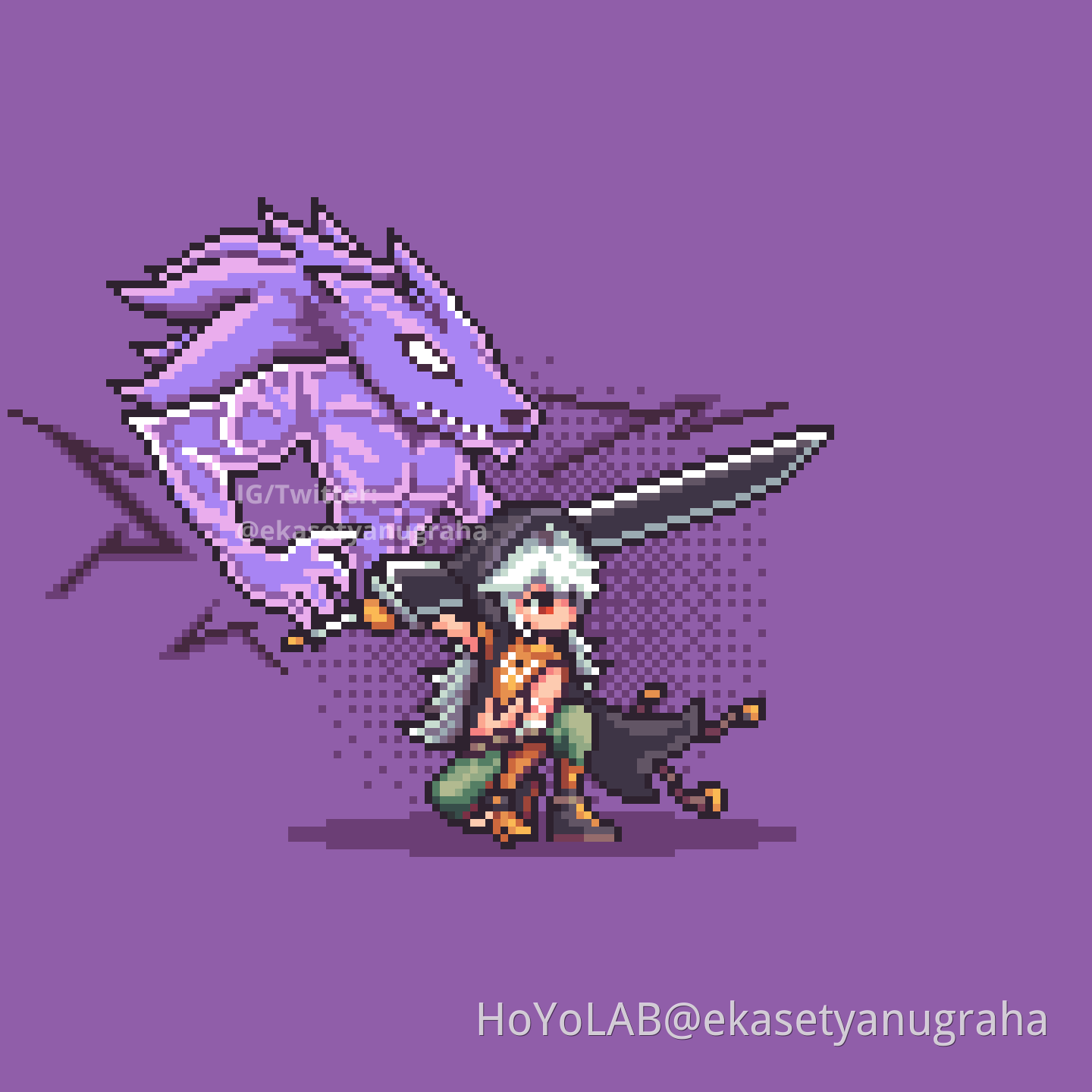 Pixel Art - Razor Genshin Impact | HoYoLAB