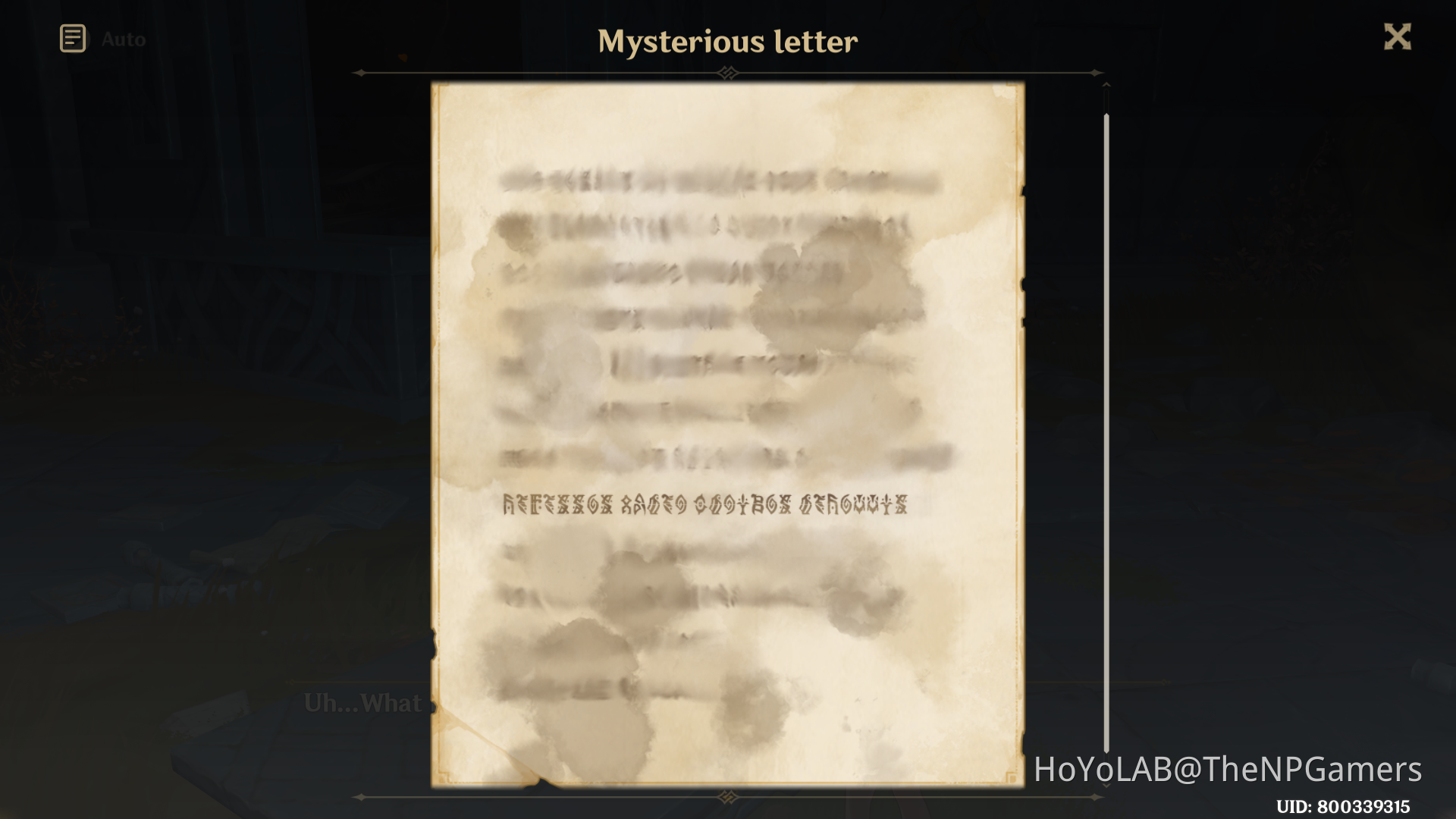 Mysterious letter in the chasm Genshin Impact | HoYoLAB