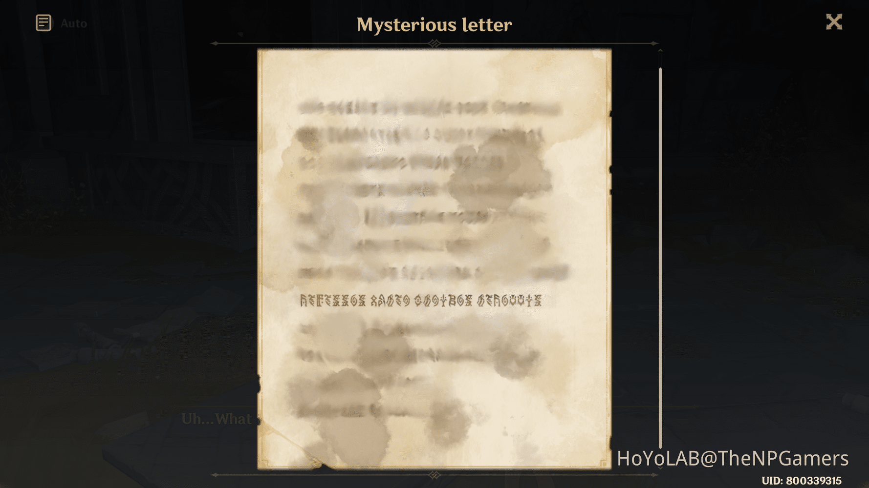 Mysterious letter in the chasm Genshin Impact | HoYoLAB
