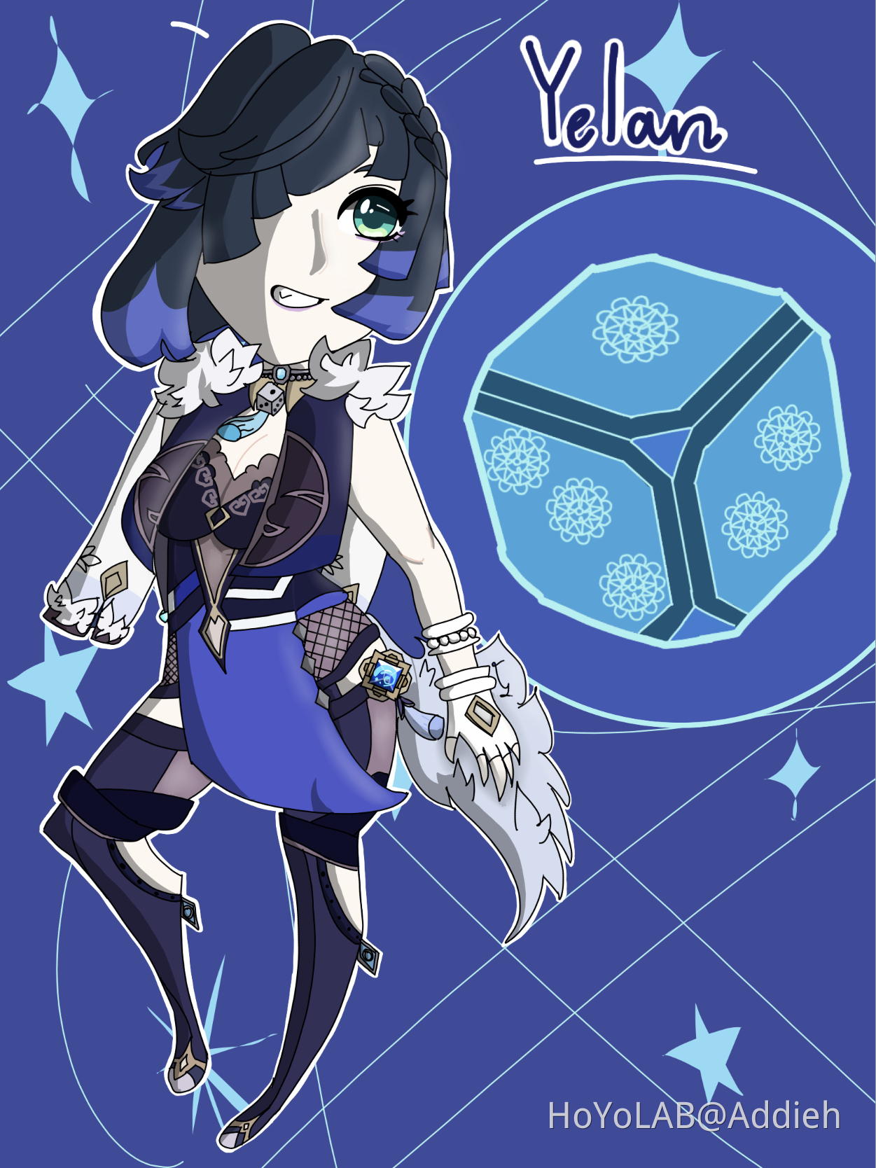 Yelan Fan art Genshin Impact | HoYoLAB