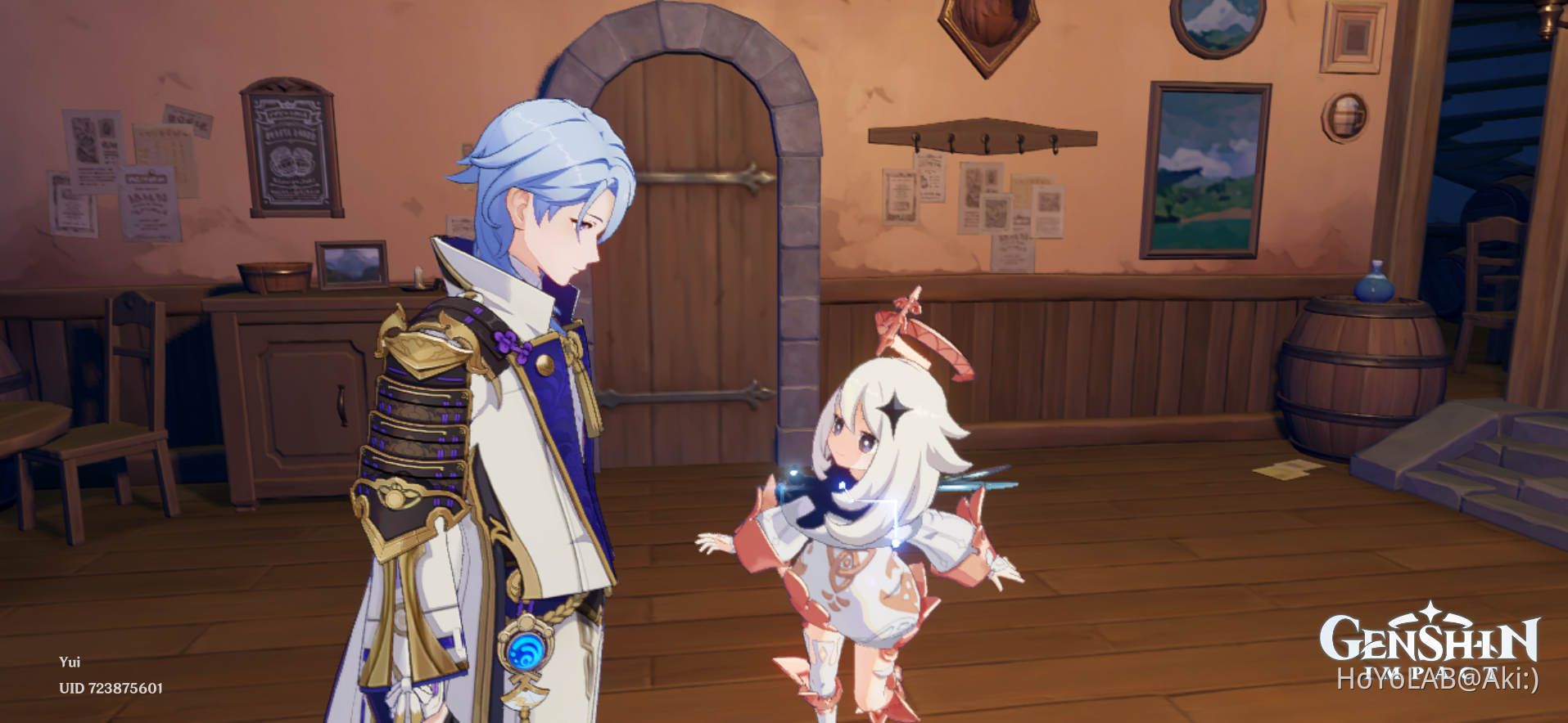 ayato meeting paimon at tavern Genshin Impact | HoYoLAB
