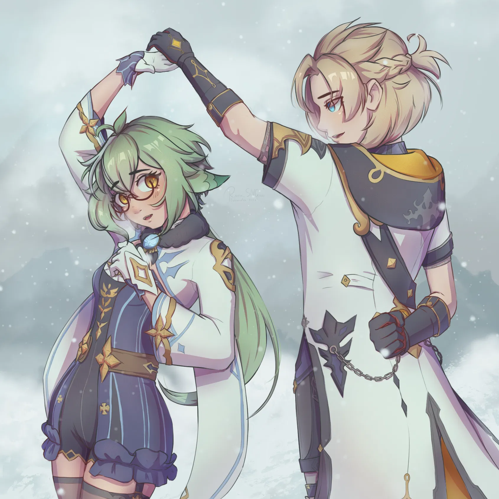 Dancing in Dragonspine [Alberose/Albecrose] Genshin Impact | HoYoLAB