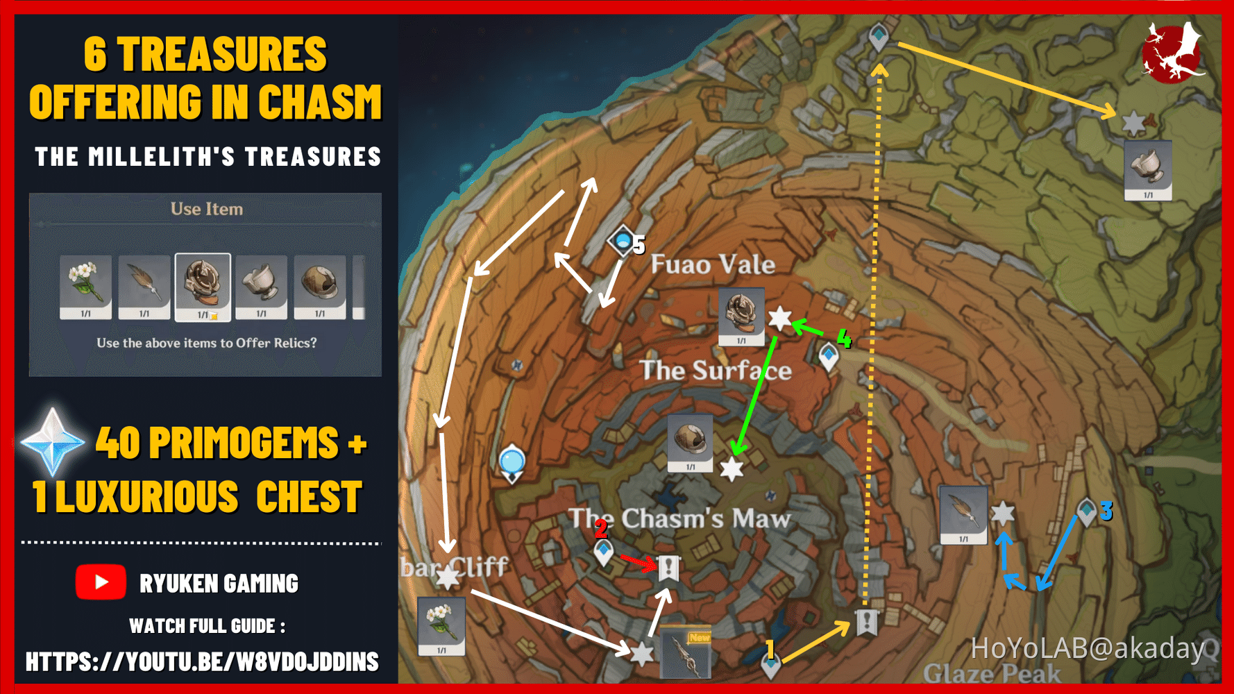 Location of 6 Treasures Offering in Chasm - The Millennial Mountain ...