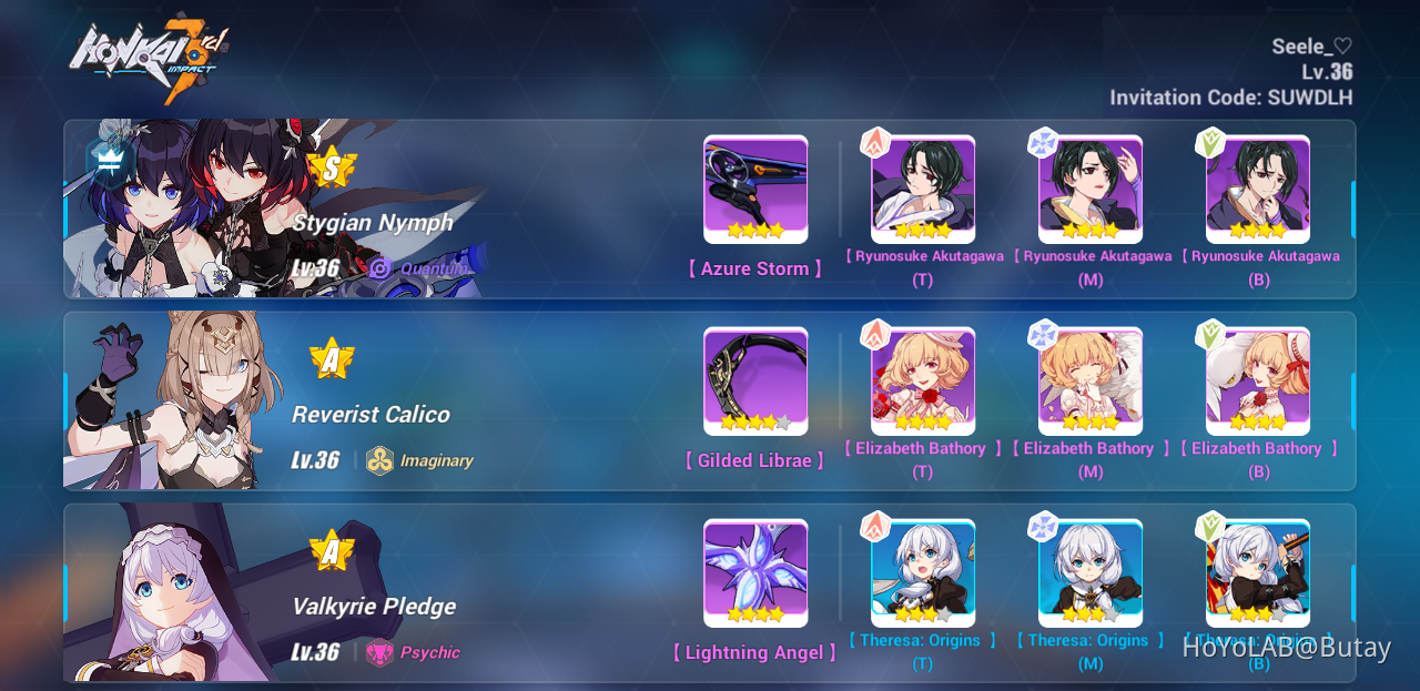 My char build Honkai Impact 3rd | HoYoLAB