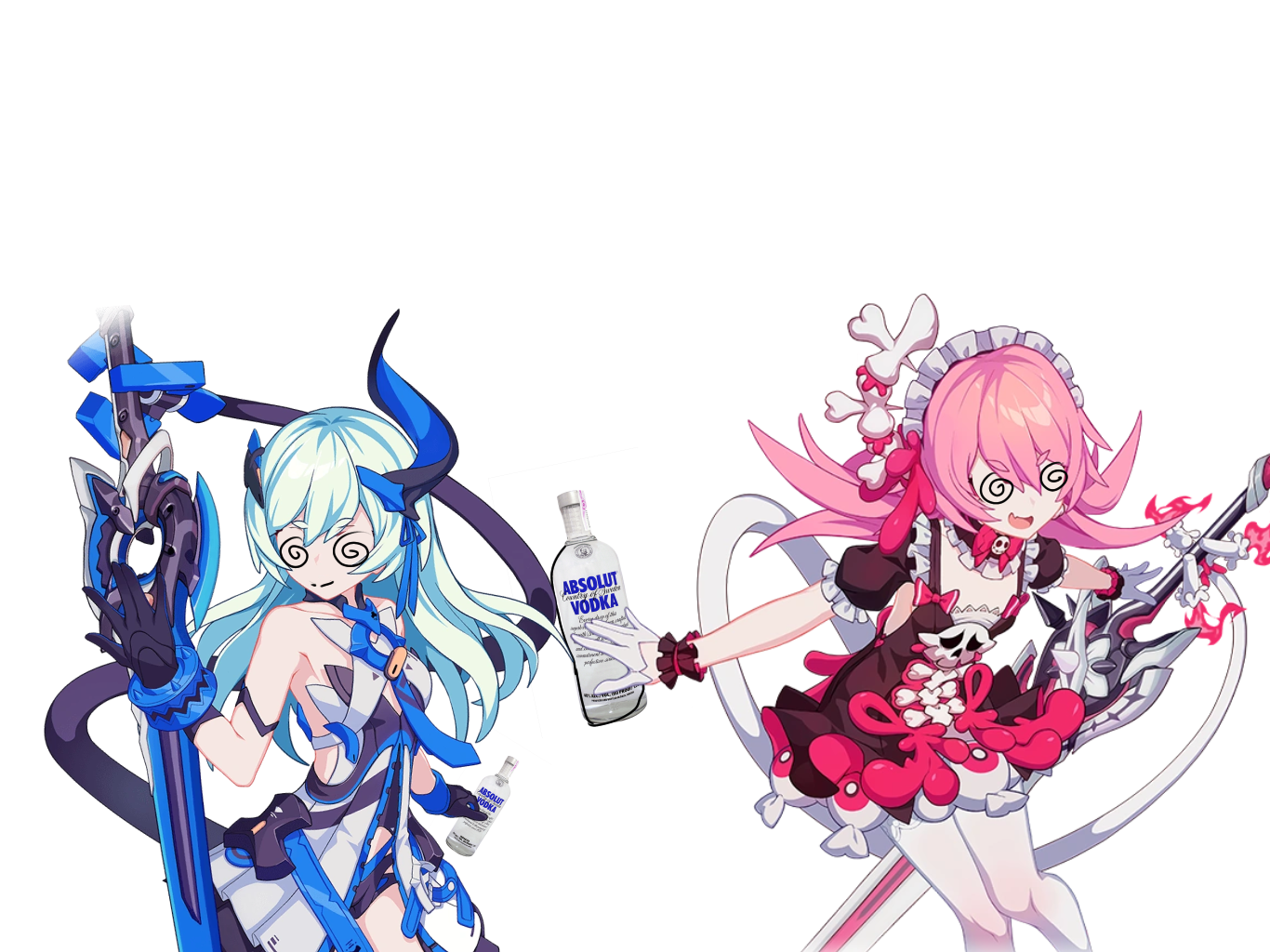 Vodka Girls drinking ABSOLUT VODKA Honkai Impact 3rd | HoYoLAB