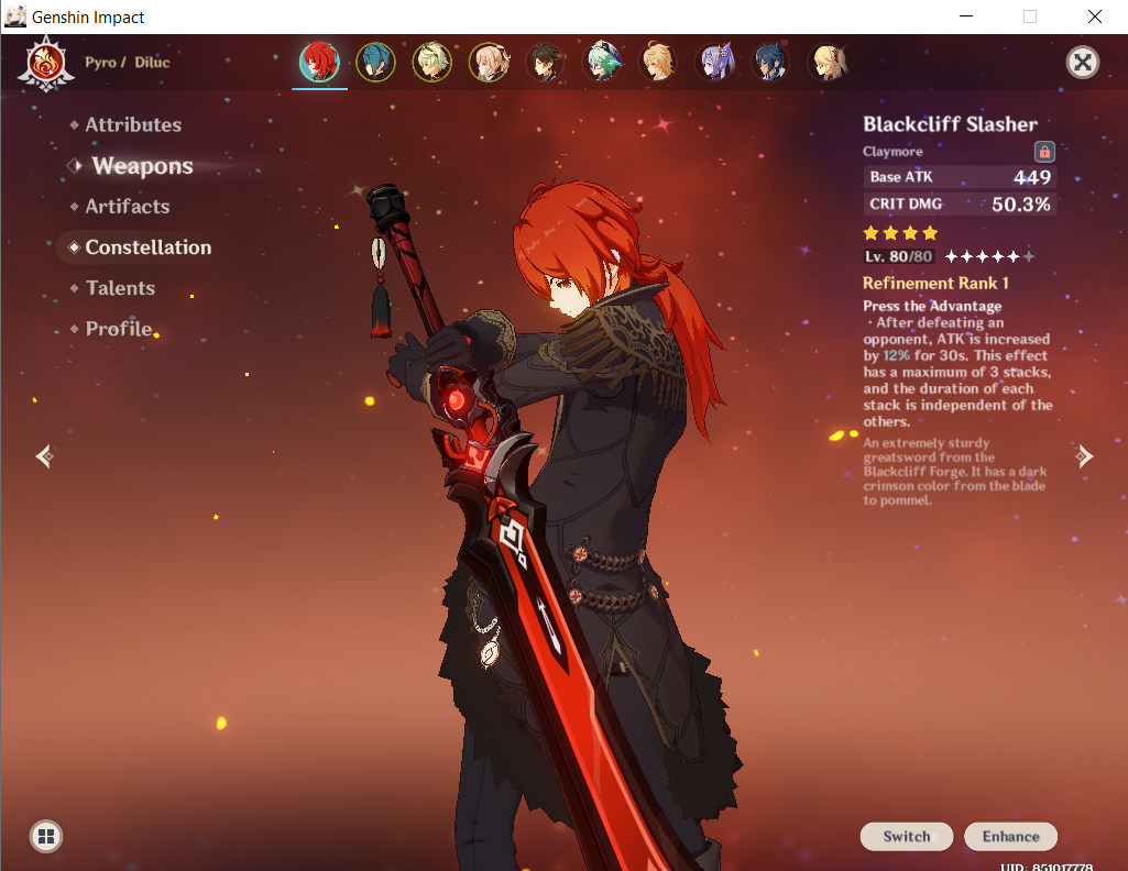 Diluc build showcase Genshin Impact | HoYoLAB