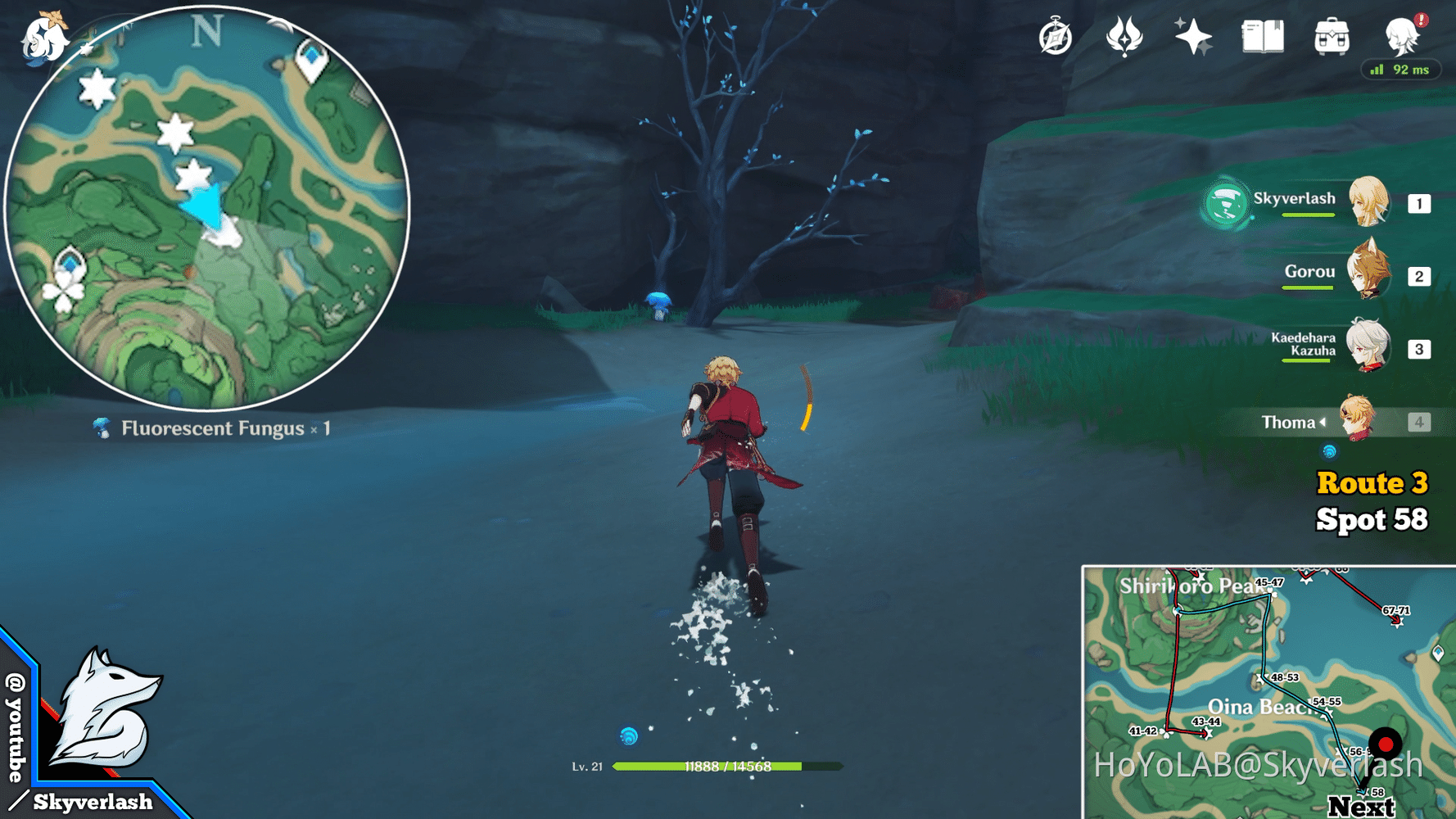 [Inazuma Specialty] 71 Fluorescent Fungus Farming Routes Genshin Impact ...