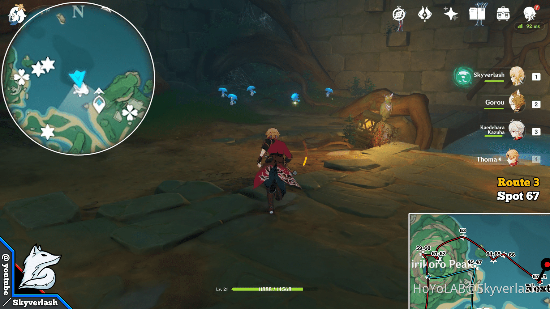 [Inazuma Specialty] 71 Fluorescent Fungus Farming Routes Genshin Impact ...