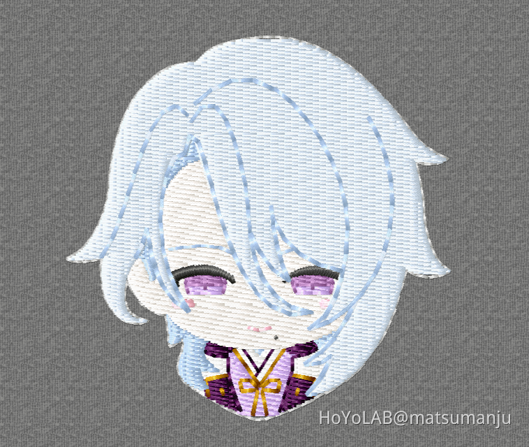 Ayato embroidery WIP Genshin Impact | HoYoLAB