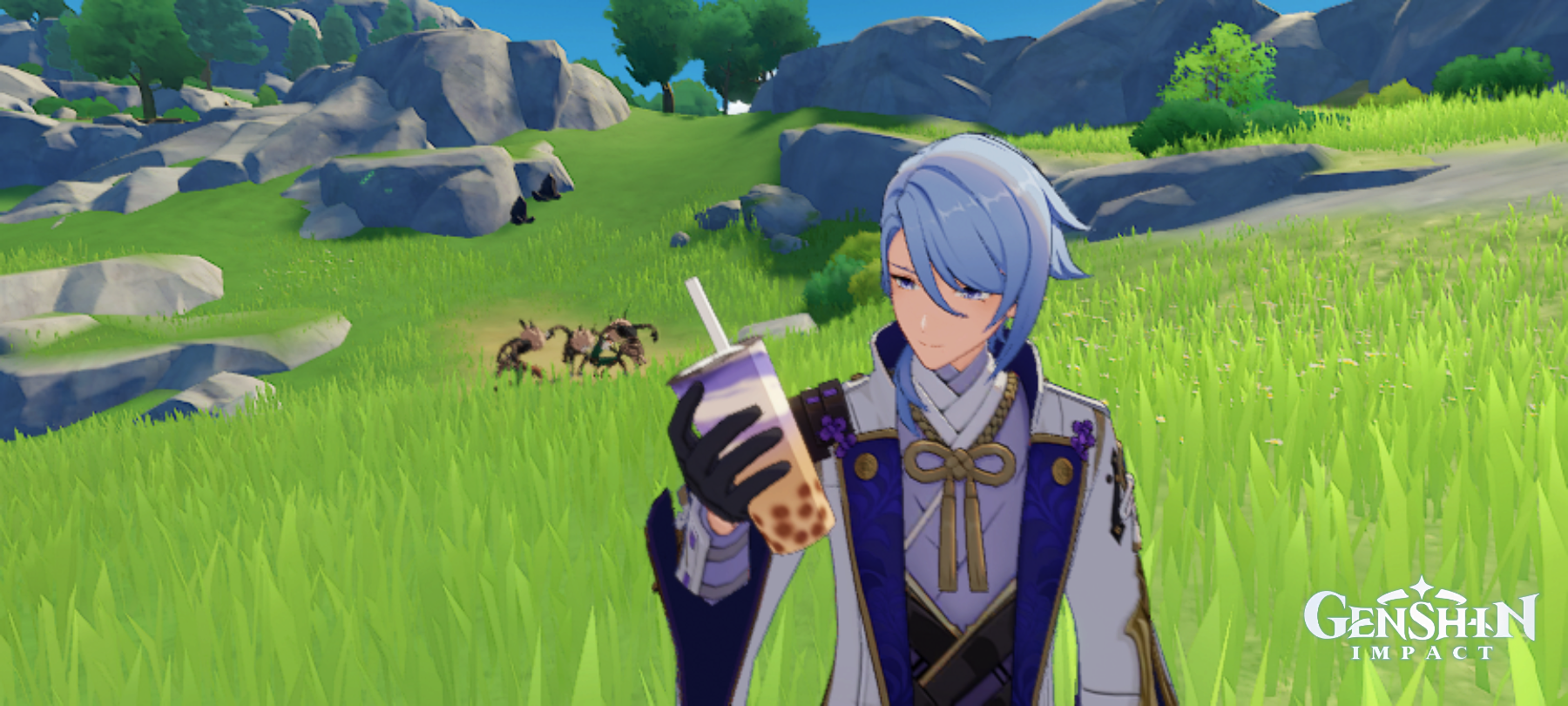 Enjoying boba milk tea Genshin Impact | HoYoLAB