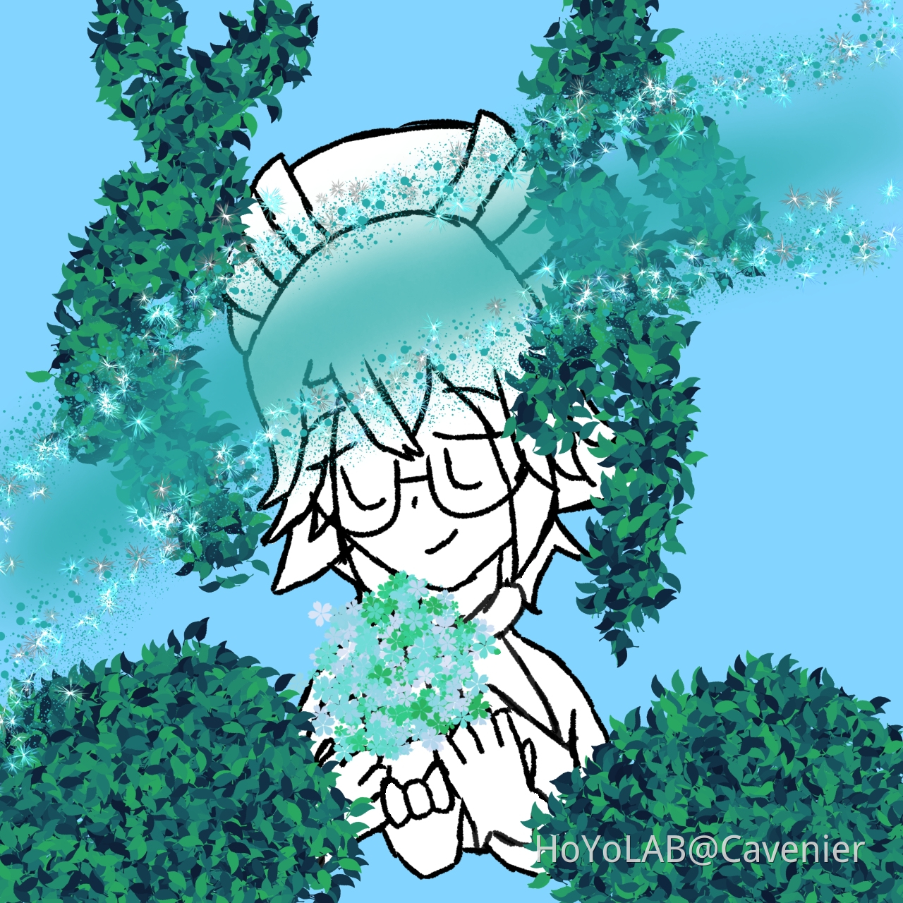 Sucrose with flowers Genshin Impact | HoYoLAB