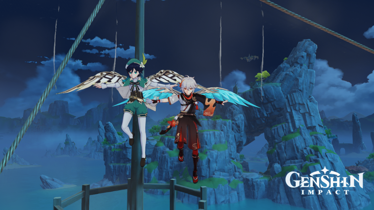 Taking selfies on Beidou's ship. | Genshin Impact | HoYoLAB