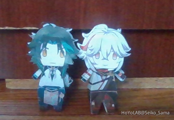 i made a paper xiao and kazuha! Genshin Impact | HoYoLAB
