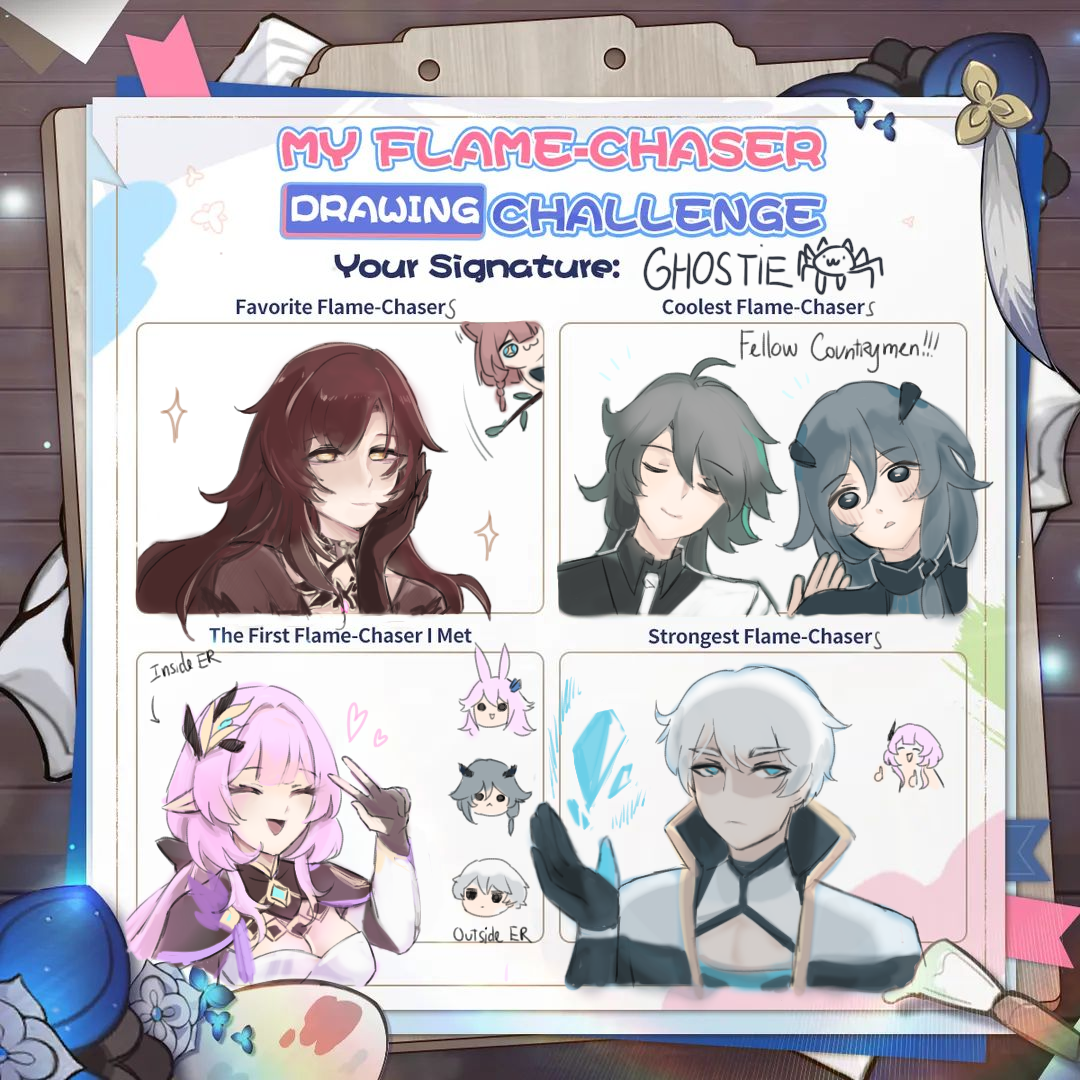 My Flame-chaser Drawing Challenge!! Honkai Impact 3rd | HoYoLAB