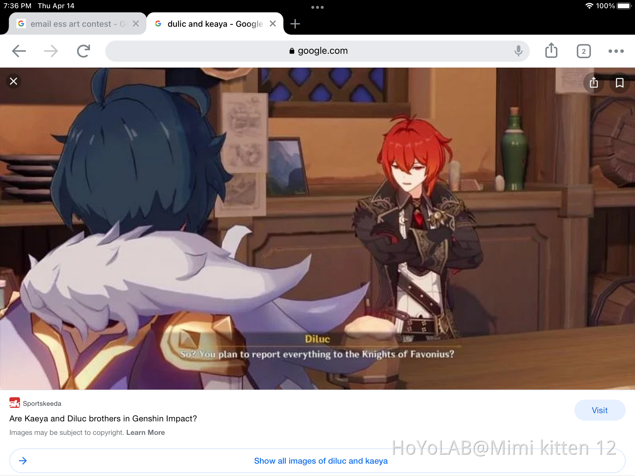 Dulic and Keaya hate each other | Genshin Impact | HoYoLAB