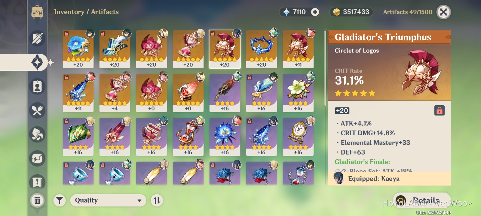 Probably the best circlet I have Genshin Impact | HoYoLAB