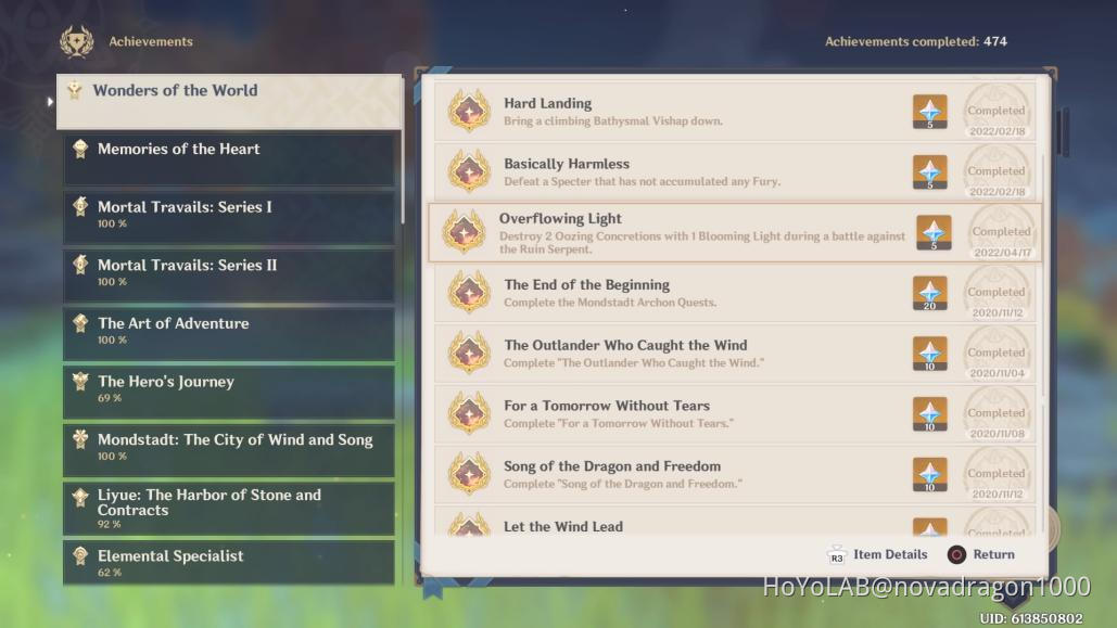 Overflow light trophy Genshin Impact | HoYoLAB