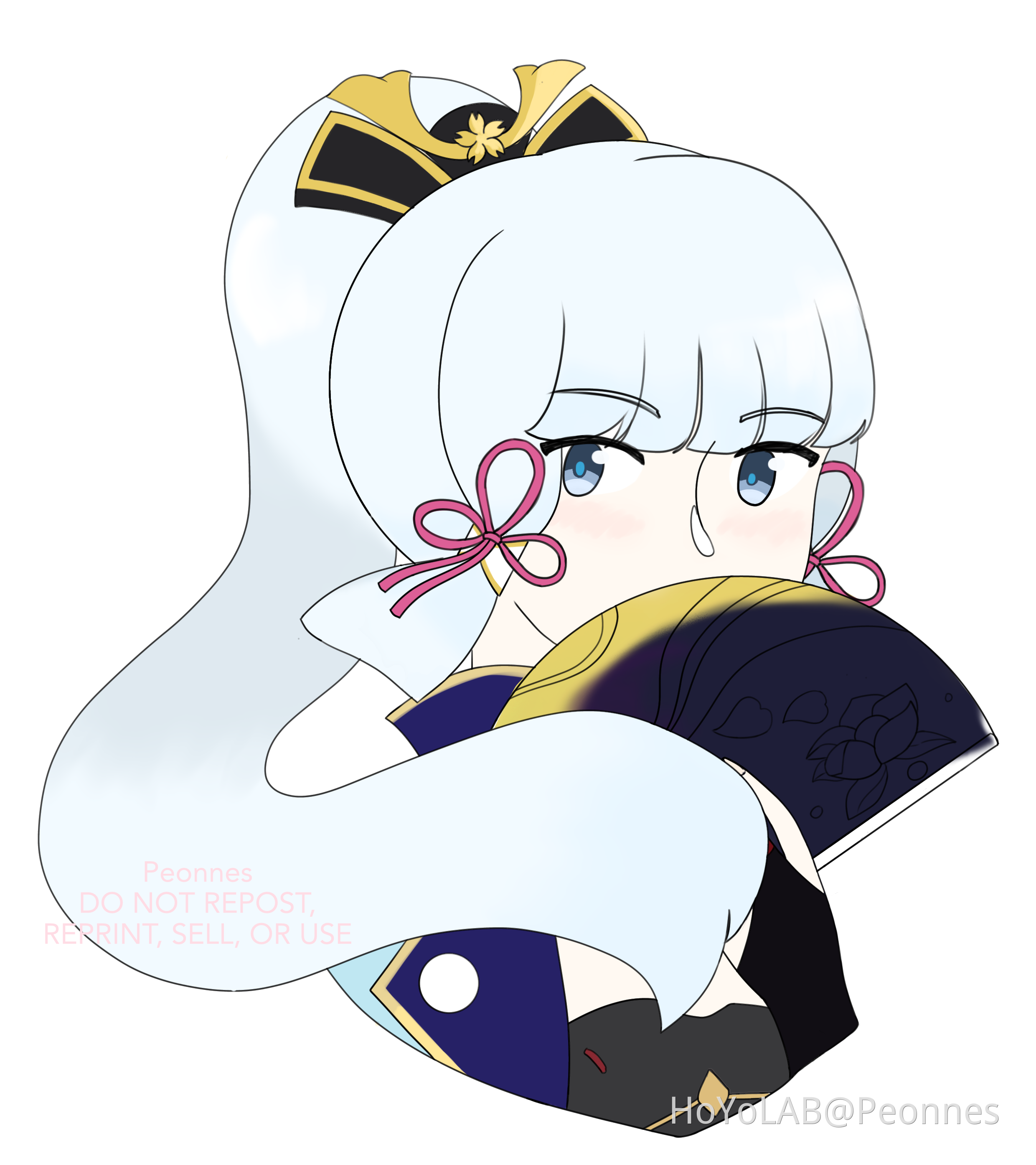 Kamisato Ayaka WIP: Part 4 (IbisPaint rises from the dead?!) ️🌸 ️ Genshin Impact | HoYoLAB