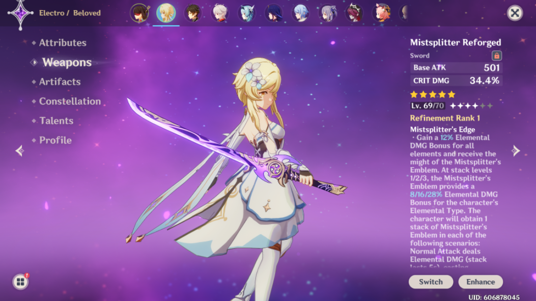 Mistsplitter Reforged ArtStation Genshin Impact's Mistsplitter