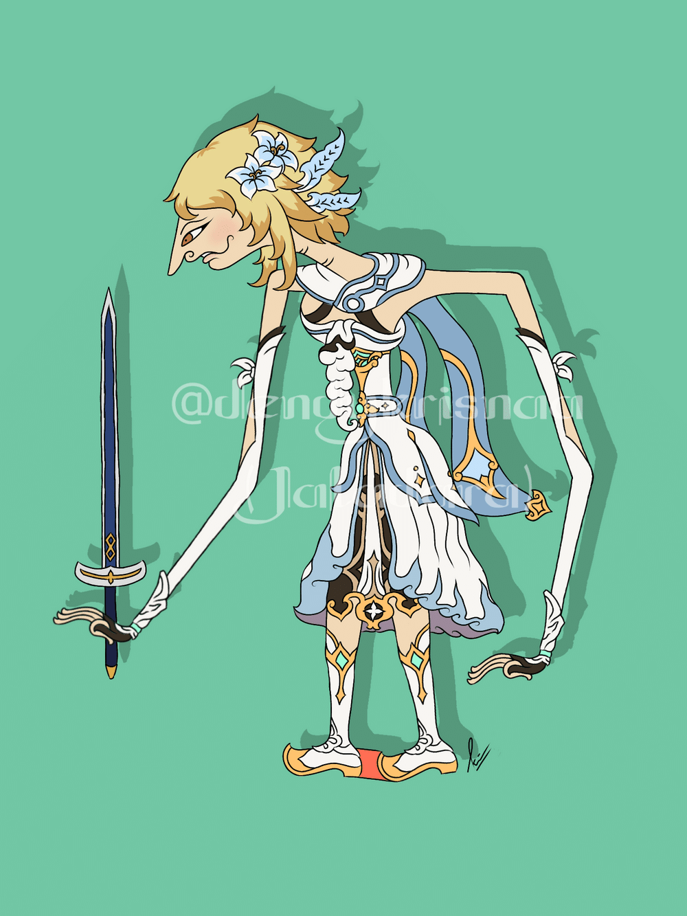 Fanart Wayang Genshin Impact - Lumine Genshin Impact | HoYoLAB