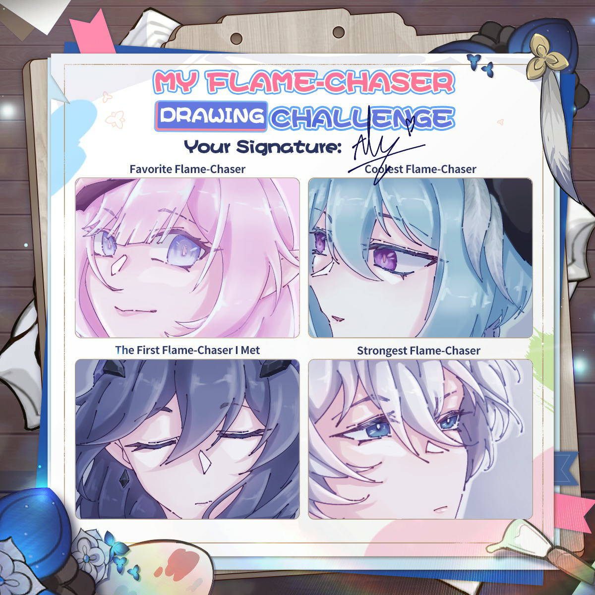 Flame-Chaser Drawing Challenge :D Honkai Impact 3rd | HoYoLAB