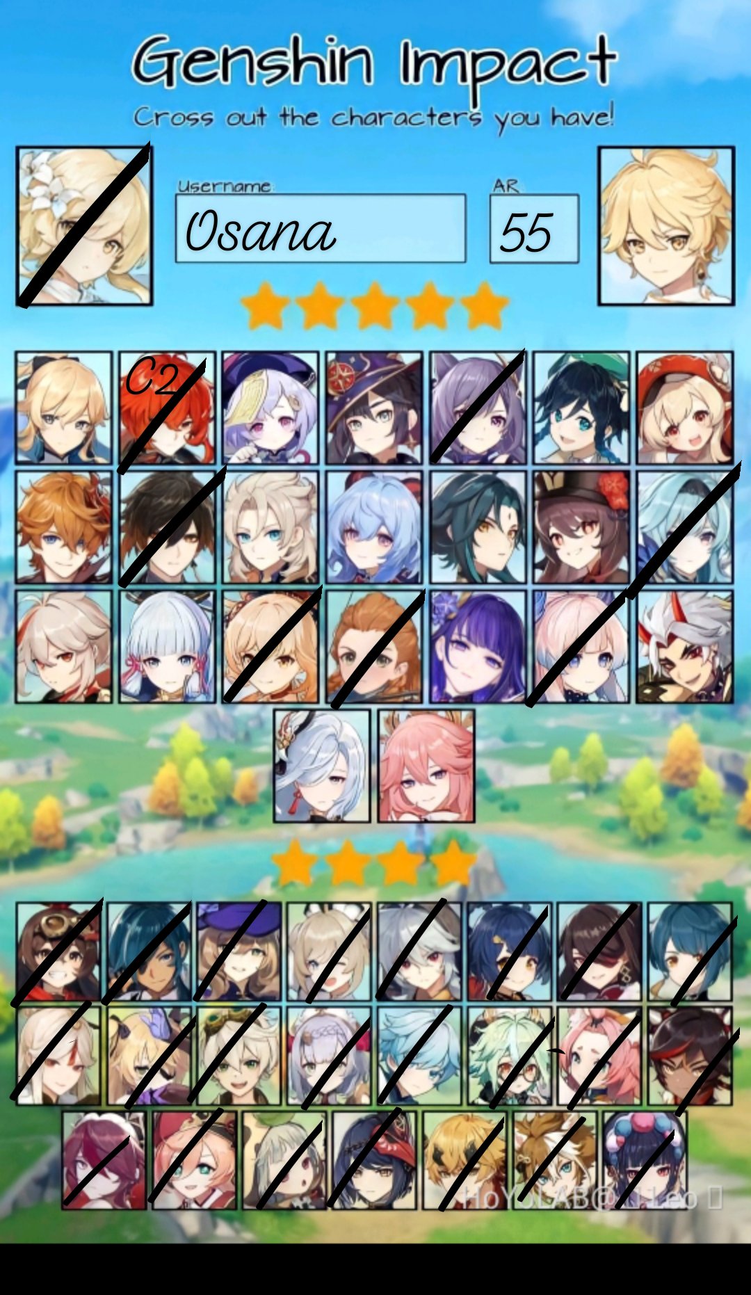 mes persos Genshin Impact | HoYoLAB