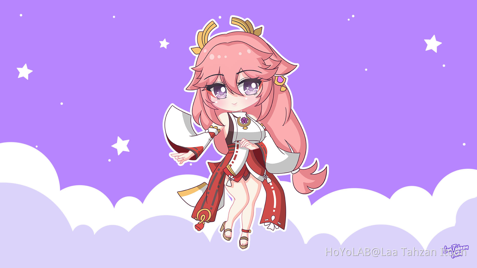 Chibi Yae Miko in LaaTahzanItoon's Style Genshin Impact | HoYoLAB