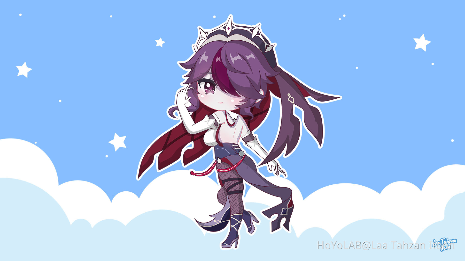 Chibi Rosaria in LaaTahzanItoon's Style Genshin Impact | HoYoLAB