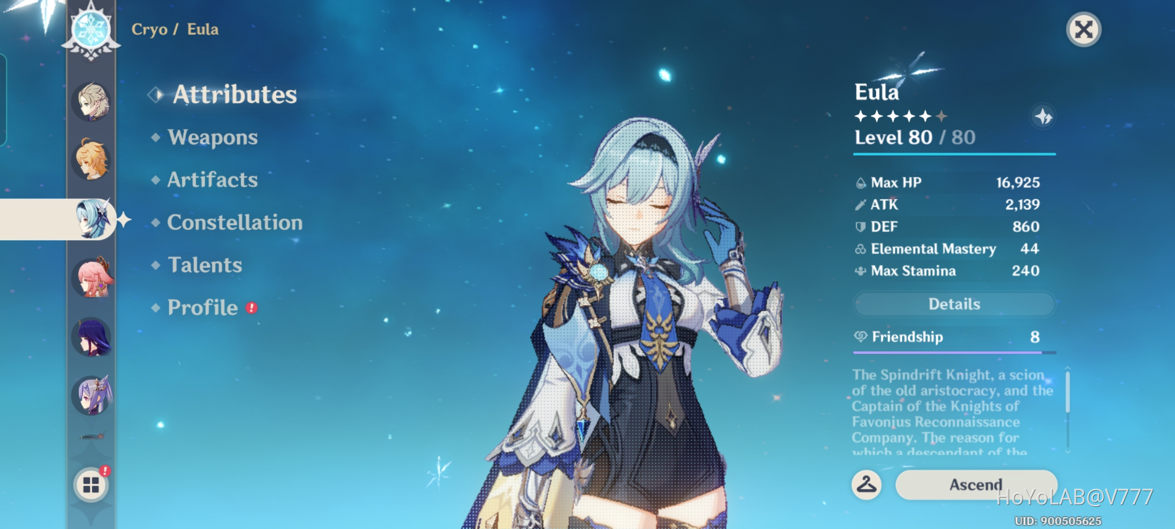 Character Showcase #6:Eula | HoYoLAB