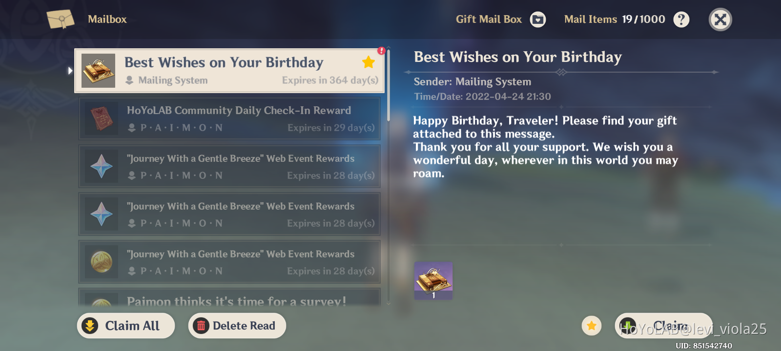 birthday wishes Genshin Impact | HoYoLAB