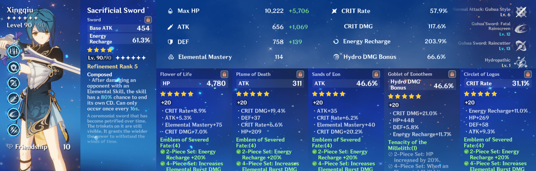 My Xingqiu Build. Any Advice? Genshin Impact | HoYoLAB