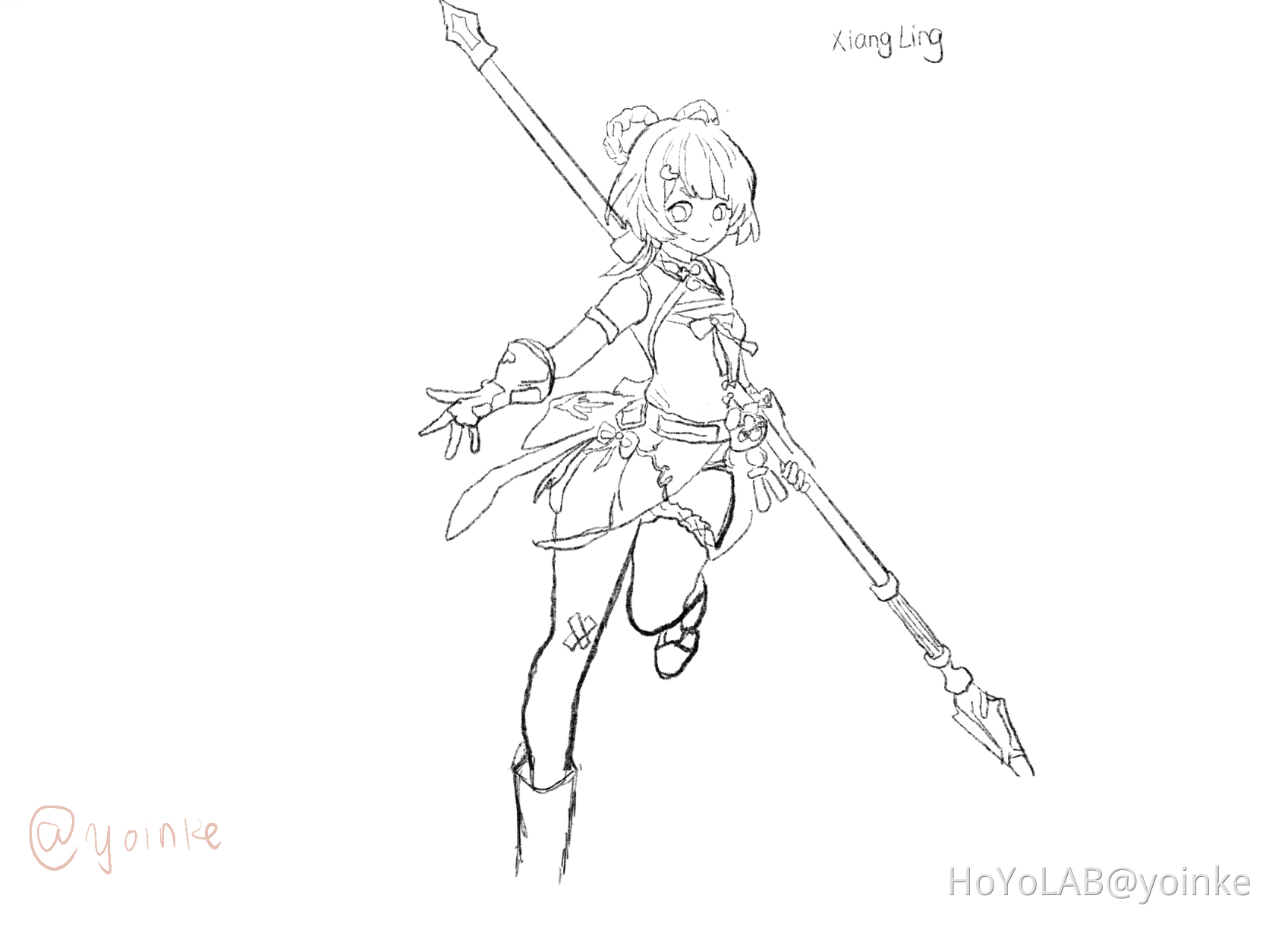 Xiangling drawing Genshin Impact | HoYoLAB