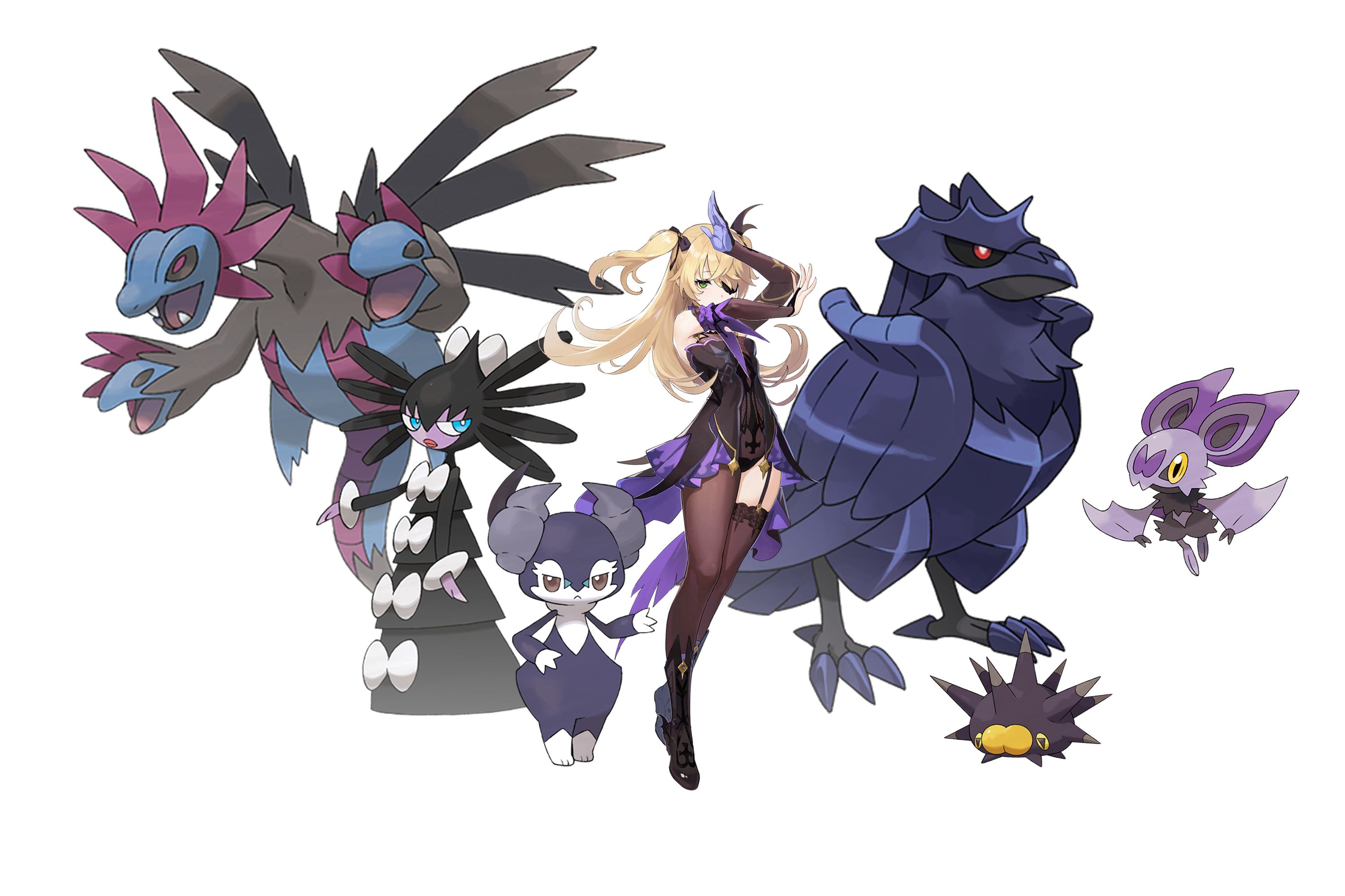 Genshin + Pokémon: Fischl team Genshin Impact | HoYoLAB