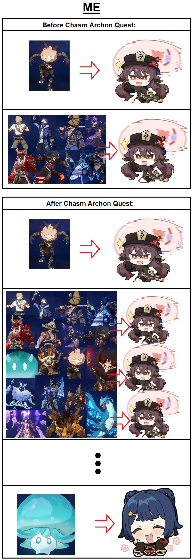Before & After Chasm Archon Quest | Genshin Impact | HoYoLAB