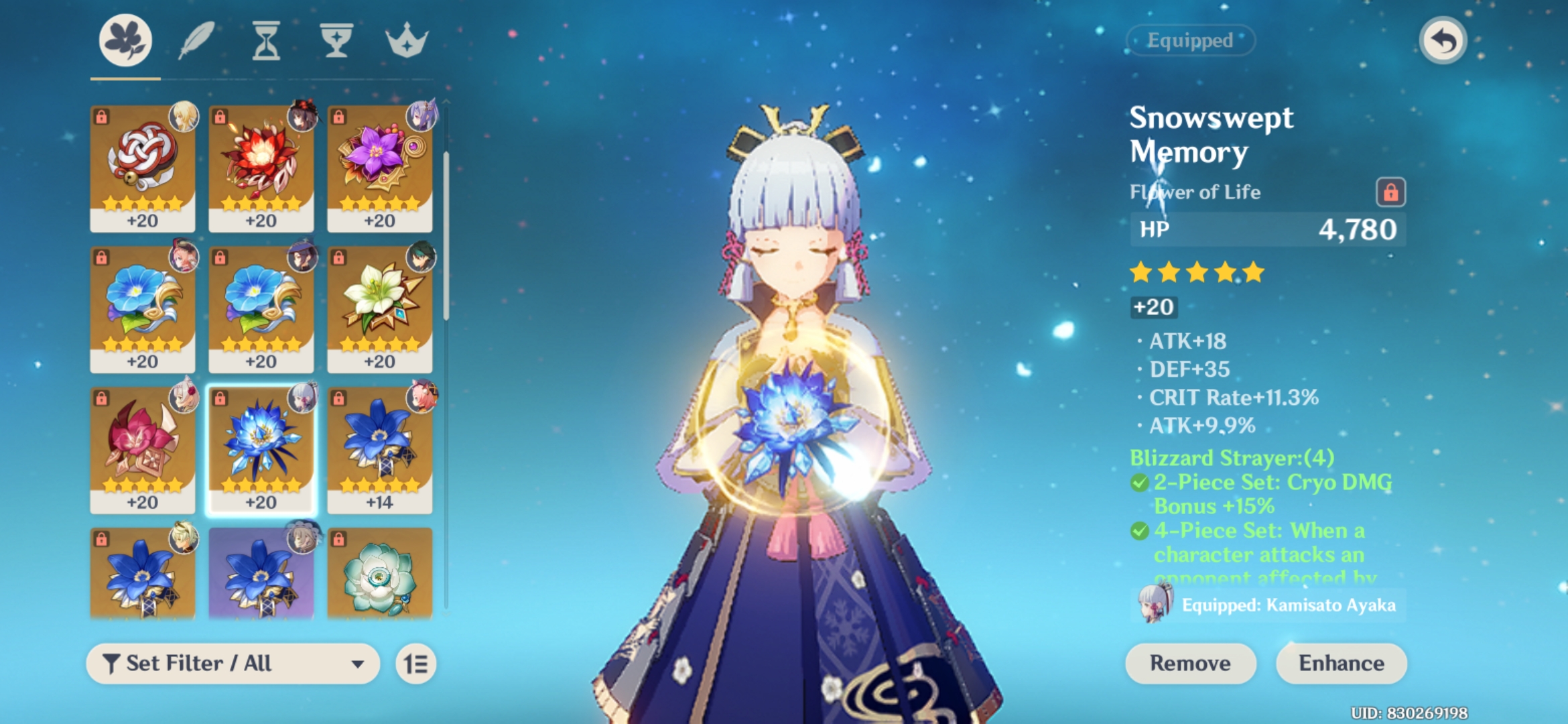 It's hard getting a good Blizzard Strayer artifact | Genshin Impact ...