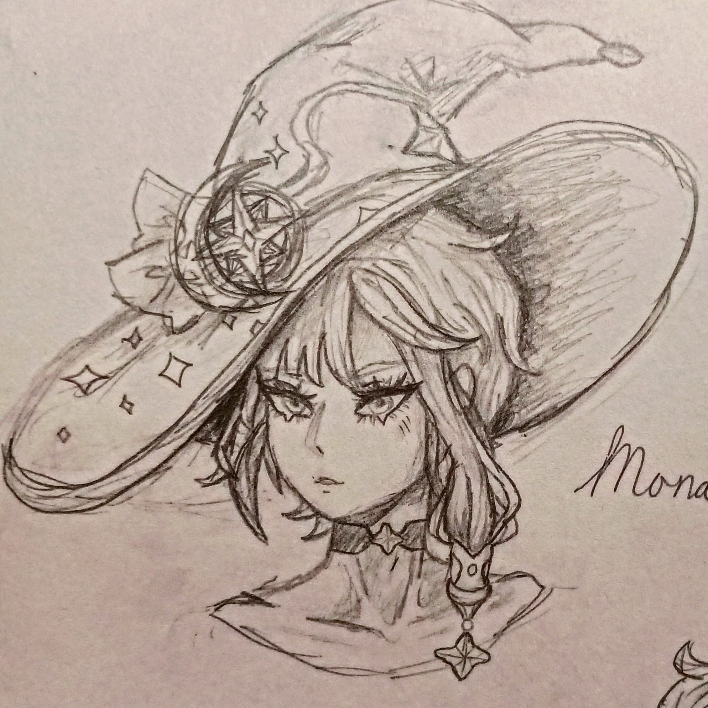 quick mona genderbend sketch ig Genshin Impact | HoYoLAB