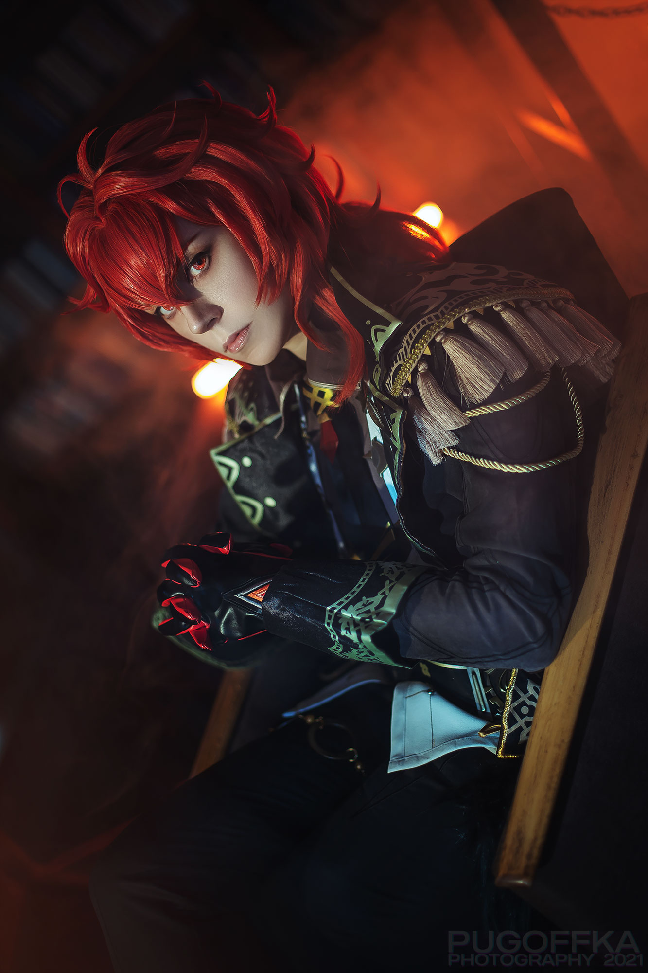 Diluc Ragnvindr photoshoot Genshin Impact | HoYoLAB